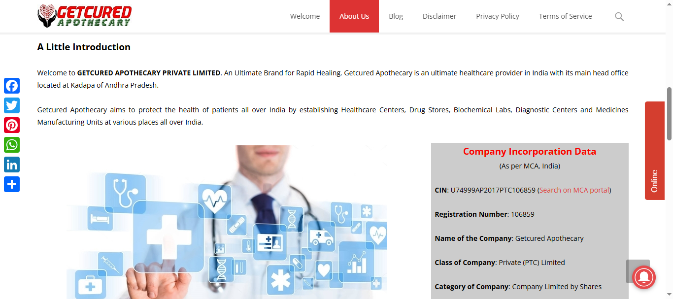 Getcured Apothecary Pvt Ltd Case Study | Integrated Healthcare Platform Portfolio | Zaheer Ahmed ...