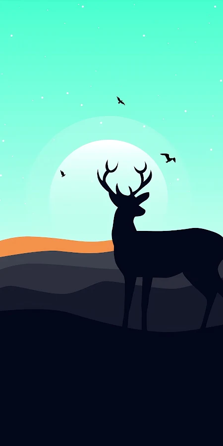 Deer, Reindeer, Elk, Natural Environment, Art 2K iPhone Phone Wallpaper