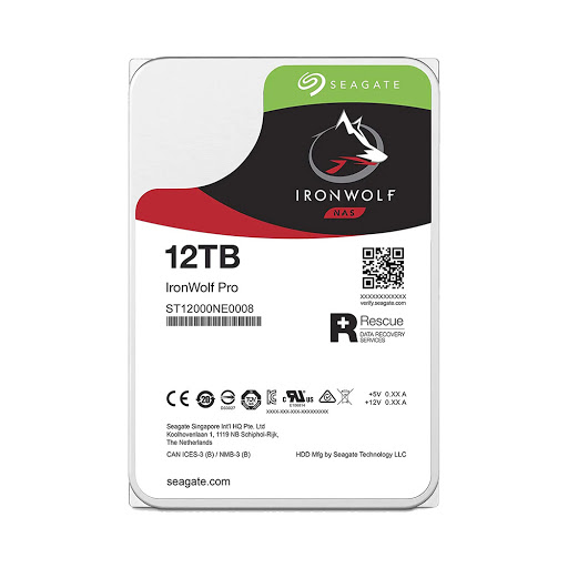Ổ cứng HDD Seagate IRONWOLF PRO 12TB 3.5" Sata (ST12000NE0008)