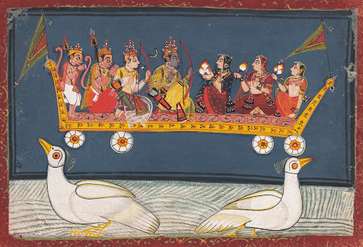Rama and Sita, with Lakshmana returning to Ayodhya - Unknown — Google ...