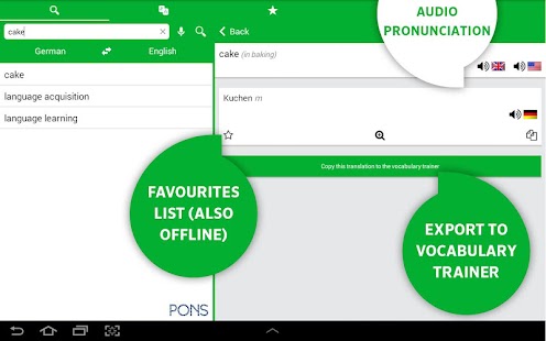 PONS Online Dictionary - Android Apps on Google Play