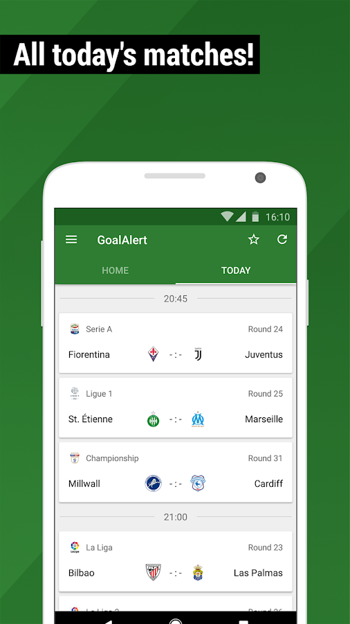 GoalAlert Football Live Scores Fixtures Results - Android Apps on ...