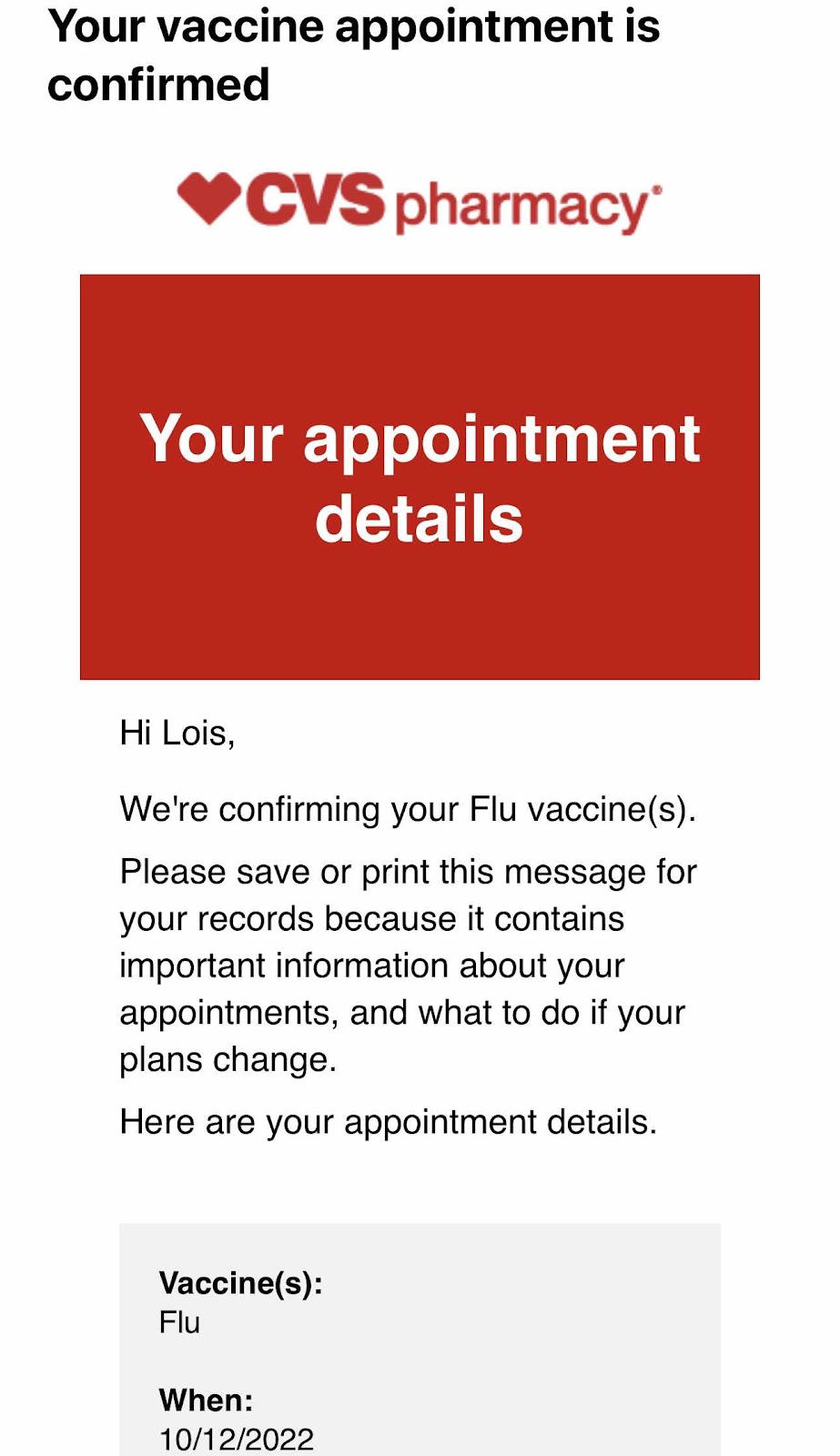 LIT's Living on Capitol Hill (Hell!?): CVS Flu Vaccine