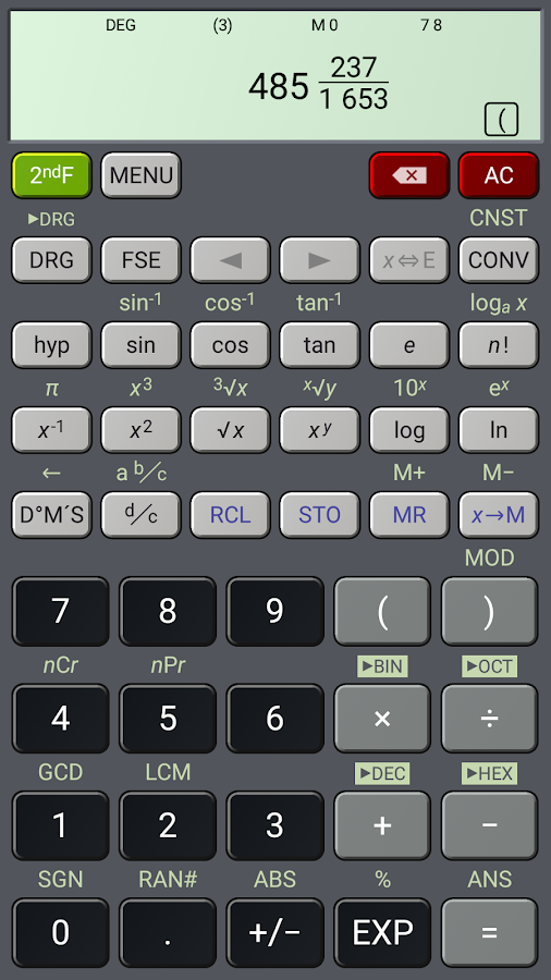 HiPER Scientific Calculator - Google Play の Android アプリ