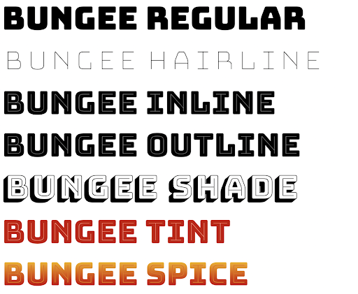 Bungee - Google Fonts