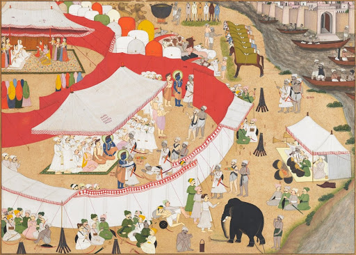 Bharata Meets King Guha Near the Banks of the Ganges — Google Arts ...