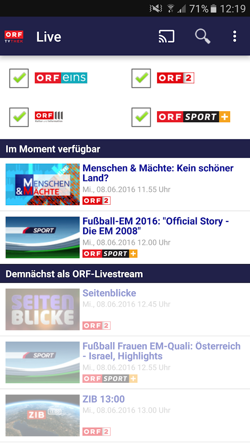 ORF TVthek: Video on demand – Android-Apps auf Google Play