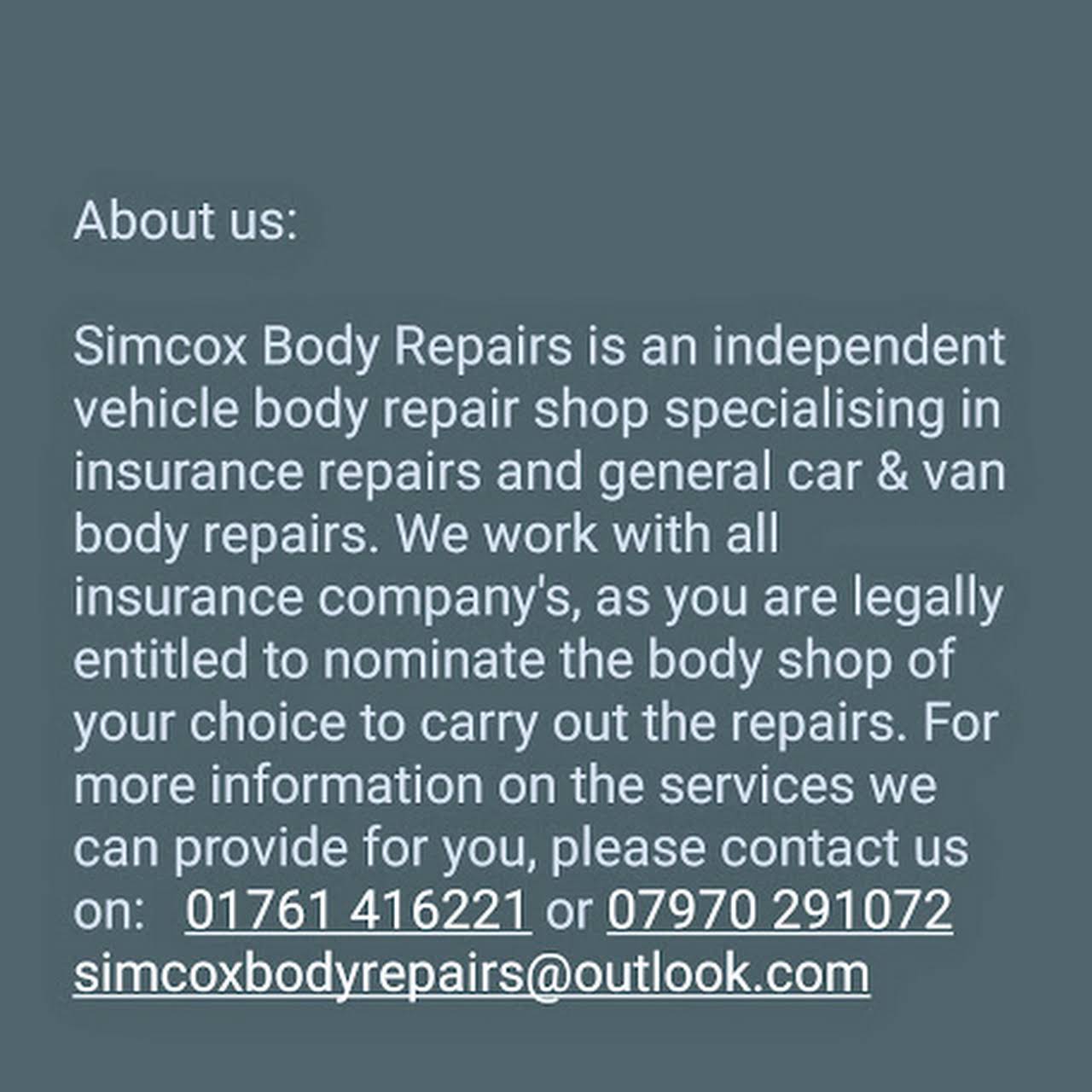 Simcox Body Repairs Ltd - Independent vehicle body repair specialists ...