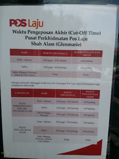 Poslaju Shah Alam, Post Office at Petaling