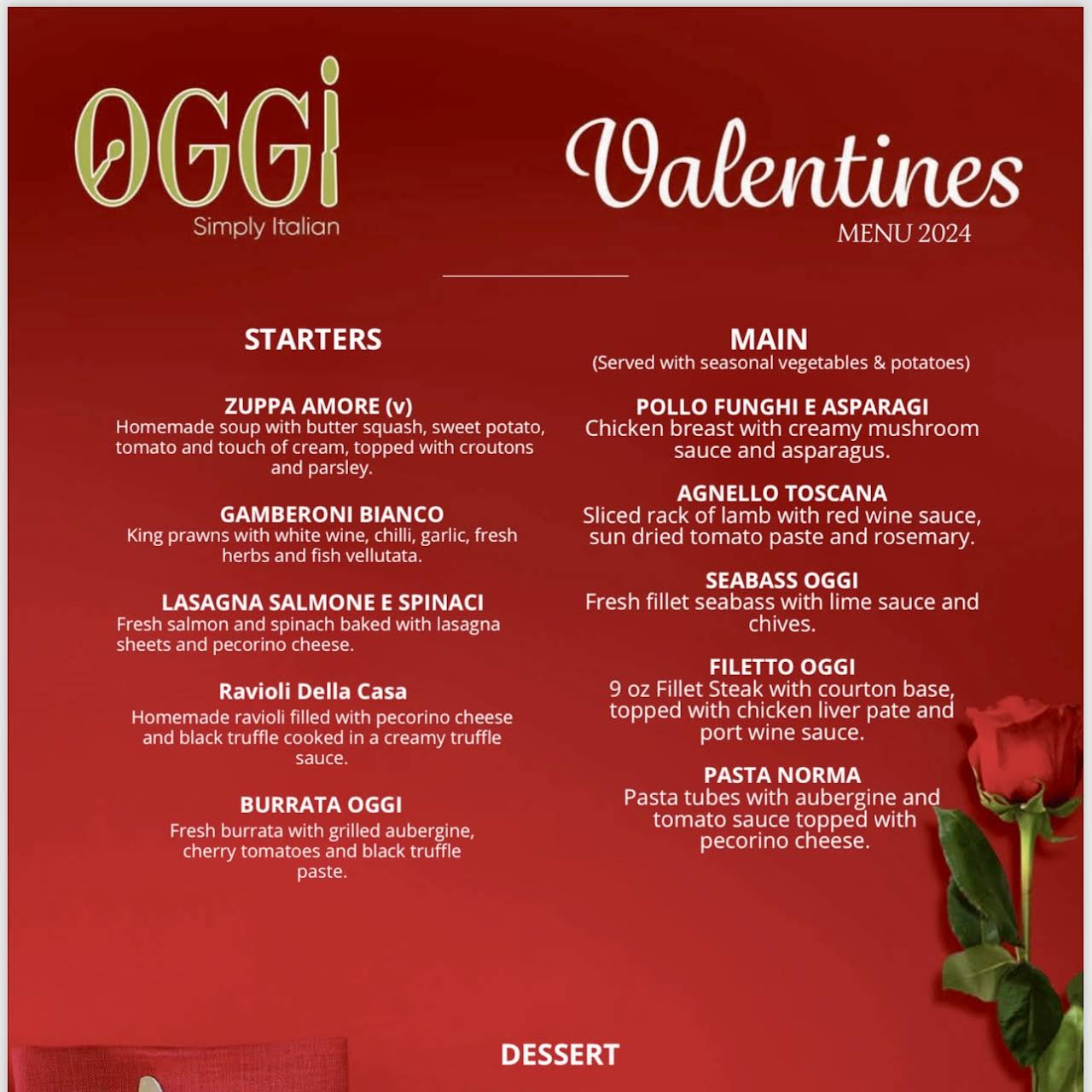 OGGI Italian Restaurant - Welcome to Oggi Simply Italian, the home of ...