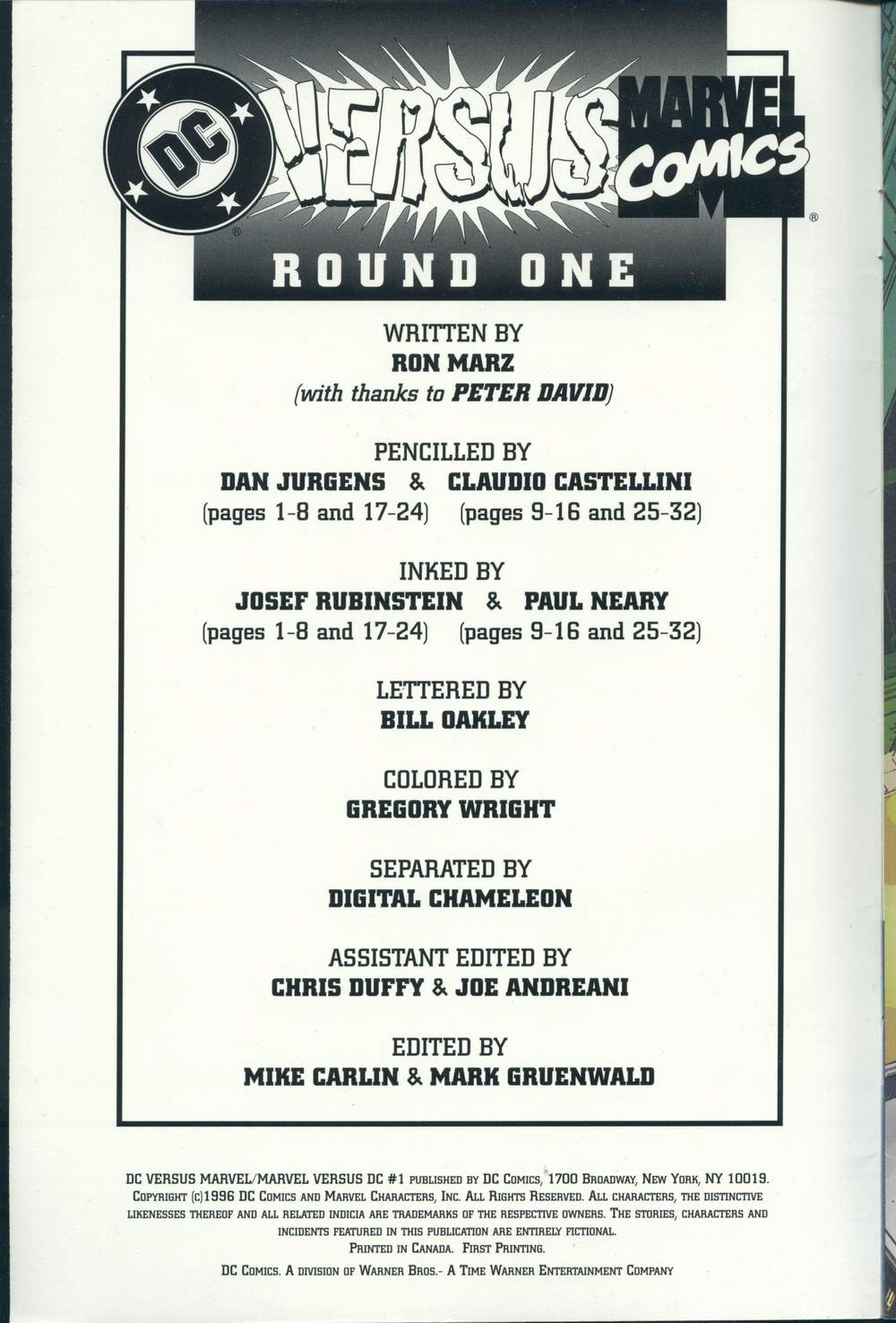 Read Online Dc Vs Marvel Comic Issue 1