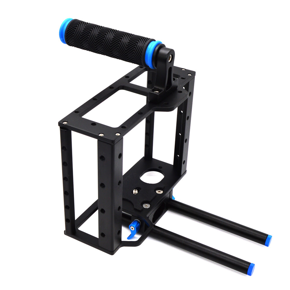 15mm Rod Rig DSLR Camera Video Cage With Top Handle Grip Kit ...