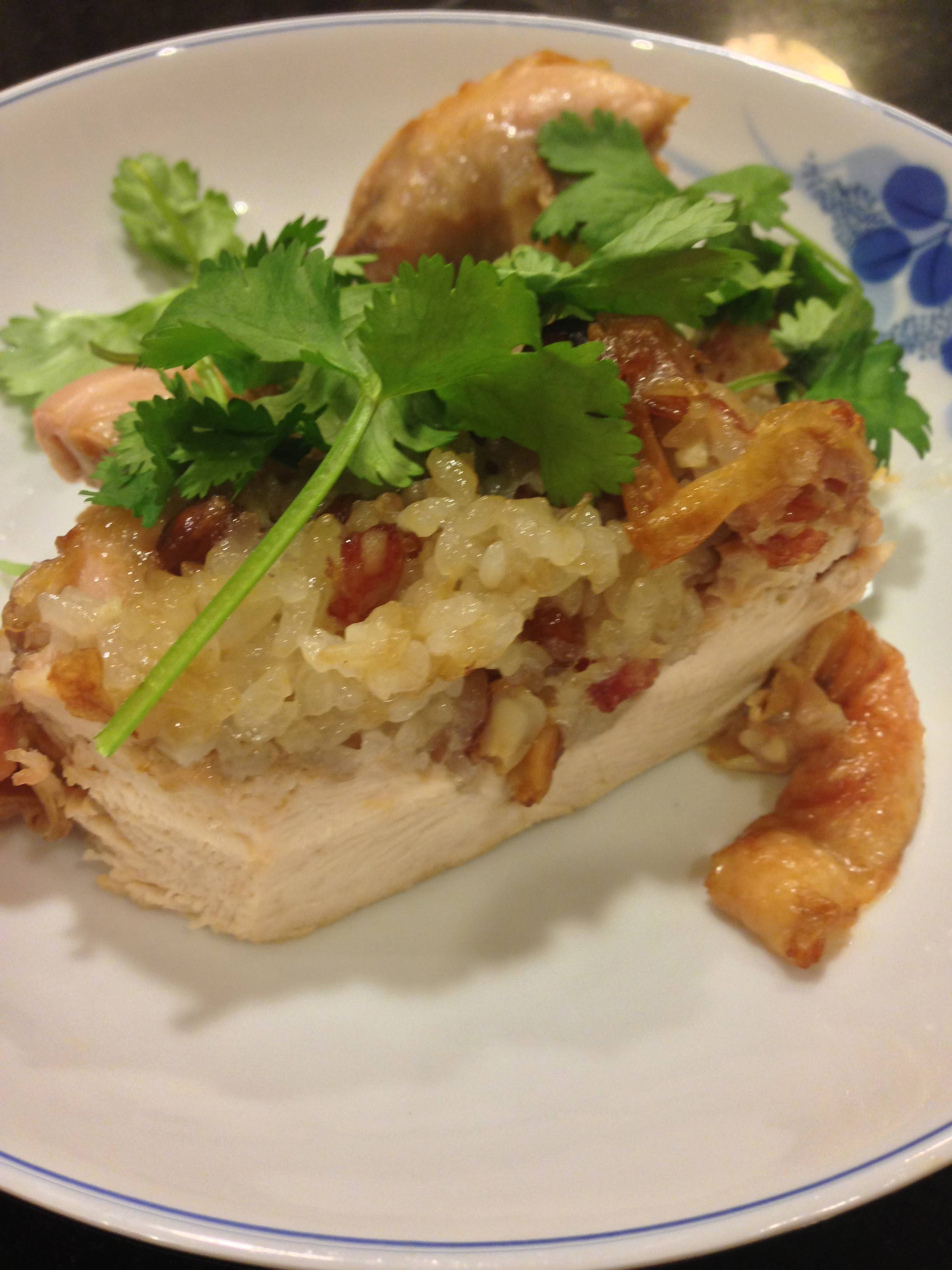Cantonese Recipes: Sticky Rice Wrapped Chicken (galantine)