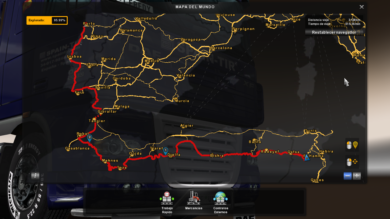 Mapa España Euro Truck Simulator 2 | Mapa