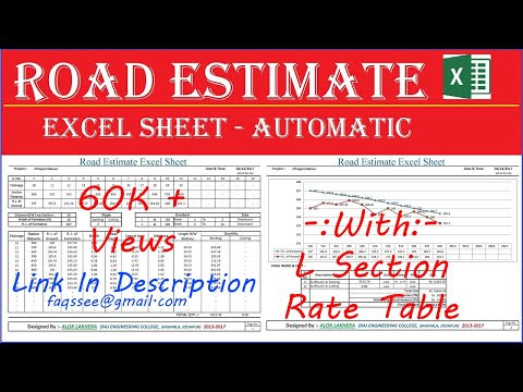 Download Road Estimate Excel Sheet/Software