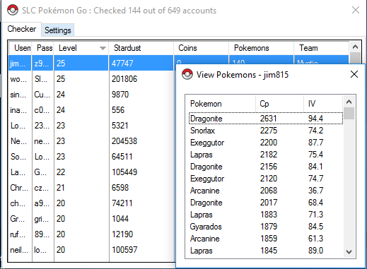 SLC Pokemon Go account checker - Pokemon GO Tools and Bots