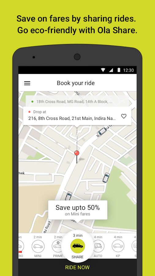 Ola cabs - Book taxi in India - Google Play の Android アプリ