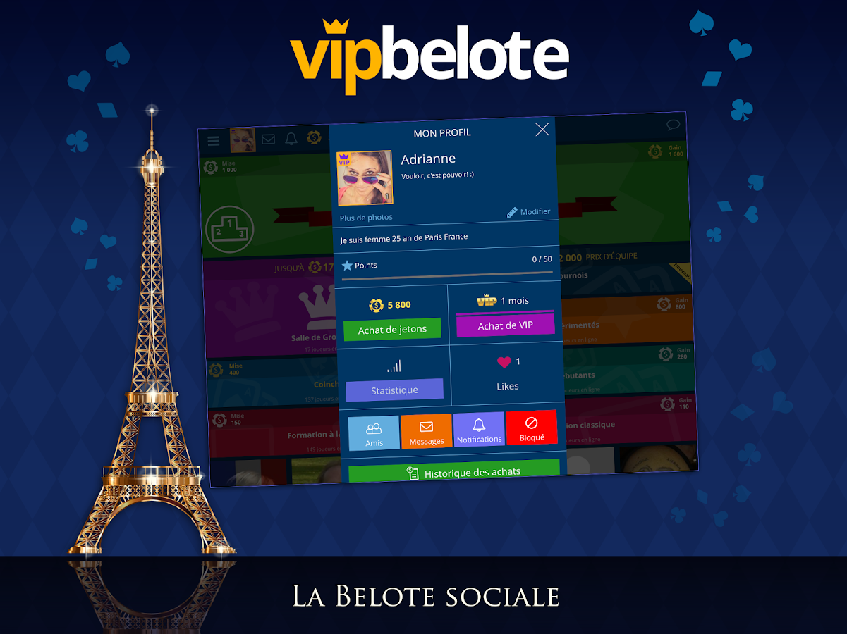 Belote ♥️ VIP Belote en ligne gratuit et Coinche – Applications Android ...