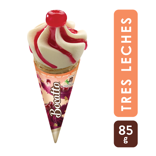 Helado Bocatto 3 Leches X 85gr Fresas x88G.