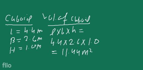 34. The dimensions of a solid iron cuboid are 4.4 m×2.6 m×1.0 m. It is me..