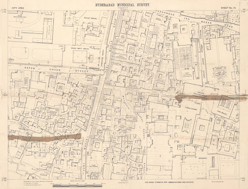 Hyderabad Municipal Maps, City Area, Sheet No - 76 - Leonard Munn, A.F ...