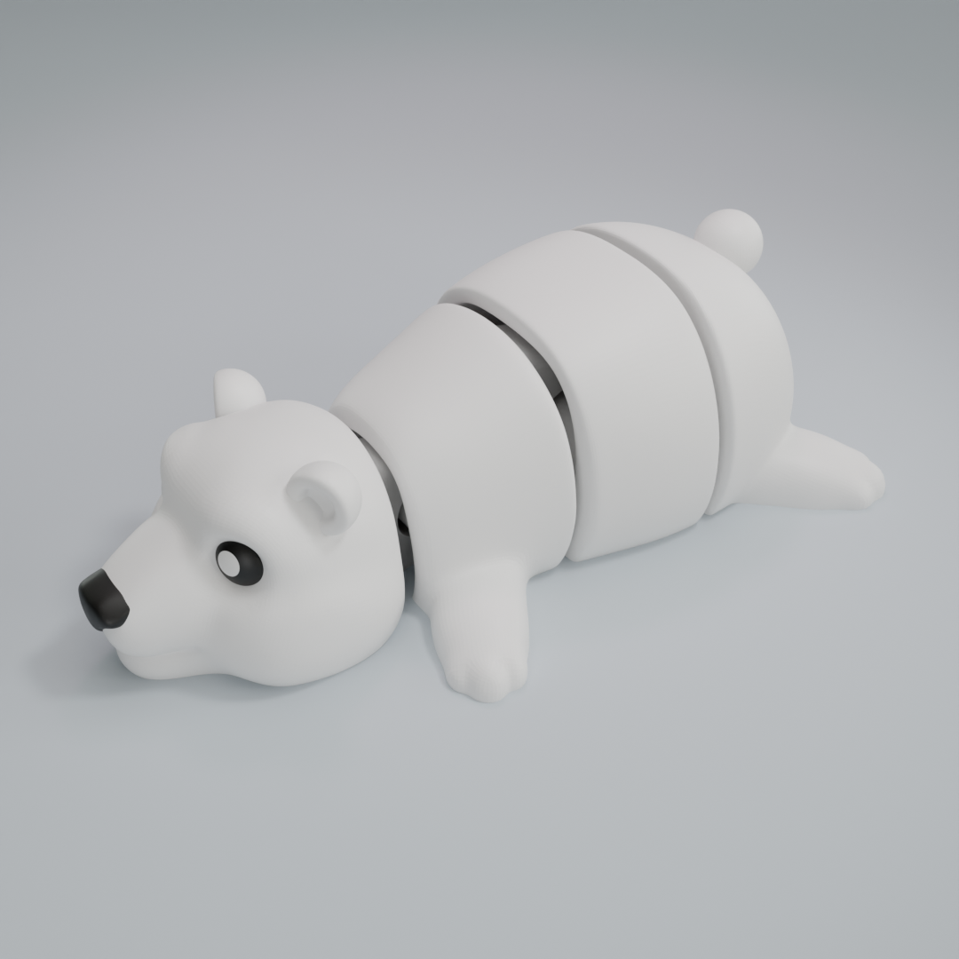 Polar Bear - Articulated Keychain Figure by Biocraftlab | 3D Printing ...