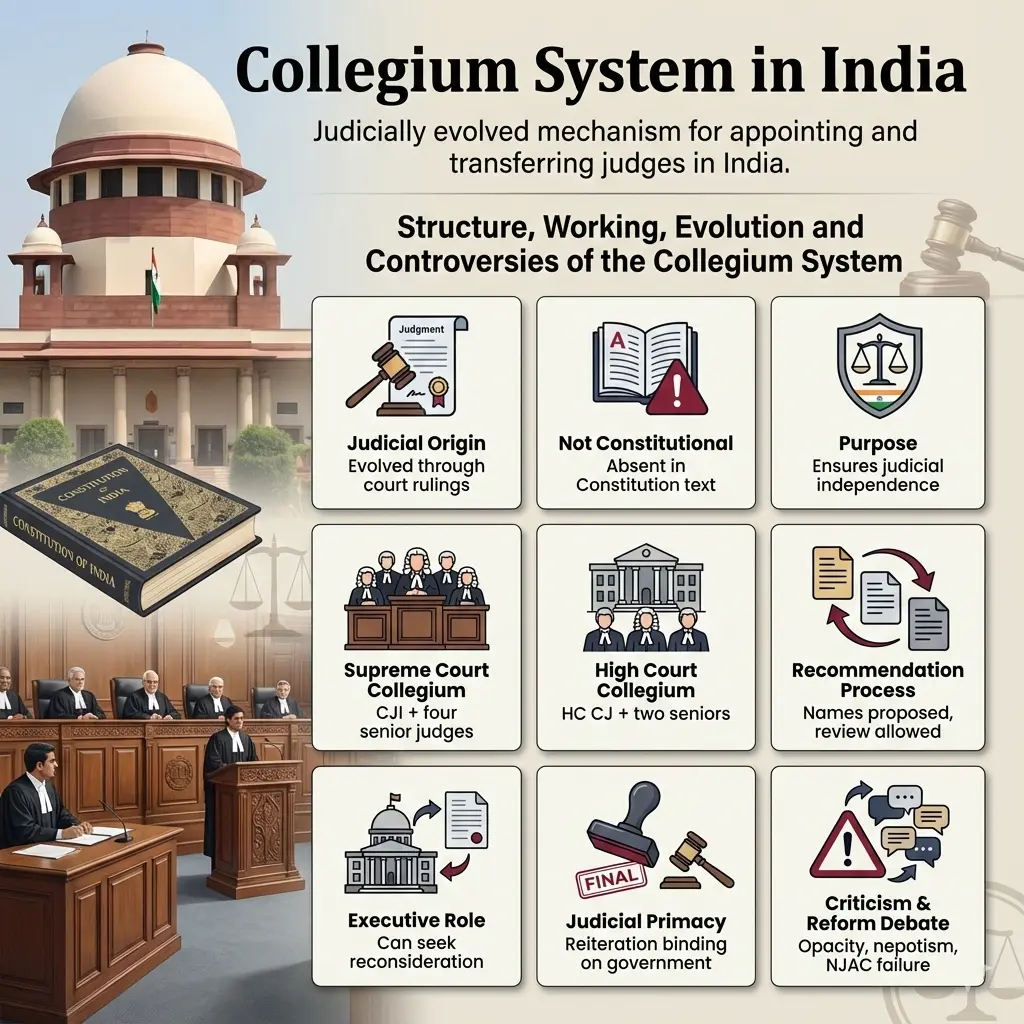 Indian Civil Services Hub: Collegium System in India [12-12-2025]