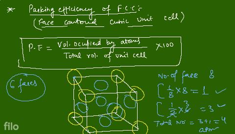 18,17,14,Ju−14,20, Prep-18)2. Calculate the packing efficiency in a unit..