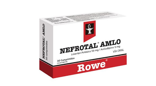 Losartan Potasico + Amlodipina Nefrotal Amlo 50/5Mg x 30 Comprimidos Rowe