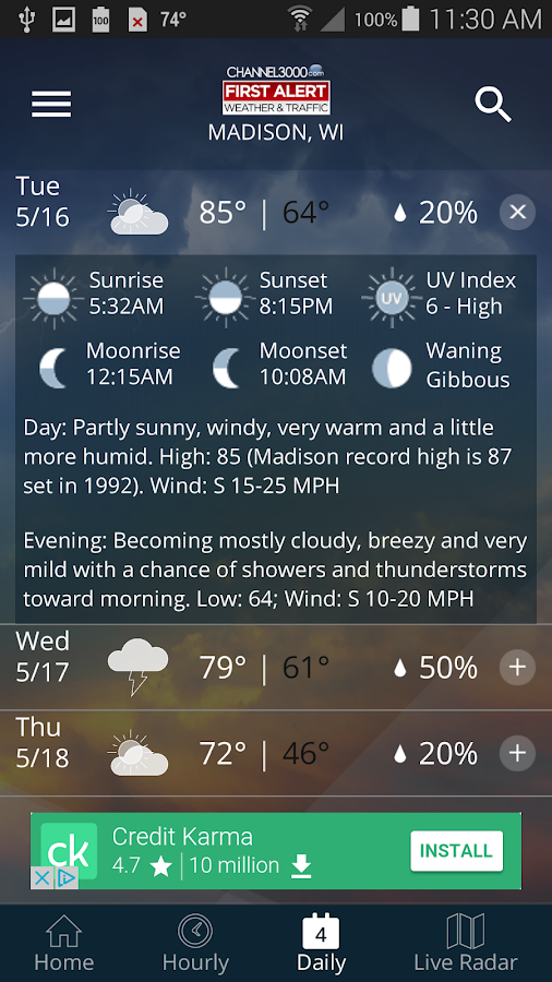 Channel3000 | WISC-TV3 Weather - Android Apps on Google Play