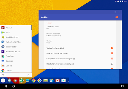 Taskbar – Start menu, recent app launcher, and freeform window enabler ...