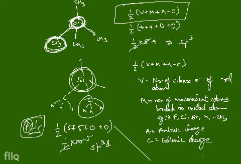 84. The structure and hybridization of Si(CH3 )4 is(2) Tetrahedral, sp3..