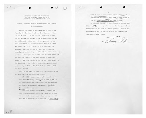 Pardon of Vietnam-Era Draft Dodgers - Jimmy Carter — Google Arts & Culture