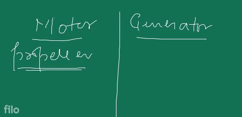 There are some differences between electric motor and generator.State the..